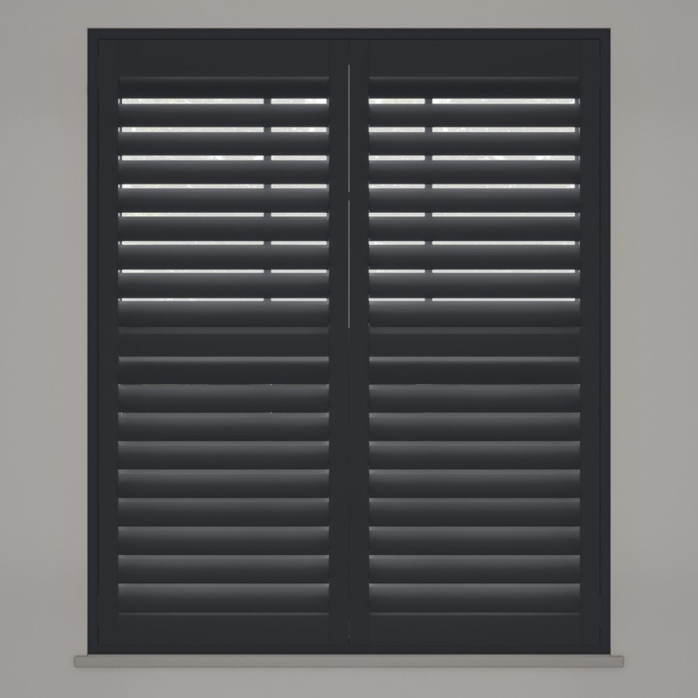 black full-height shutter