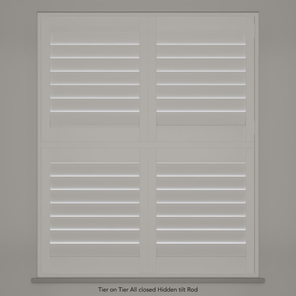 Silk White Tier on Tier Shutter | Swift Direct Blinds