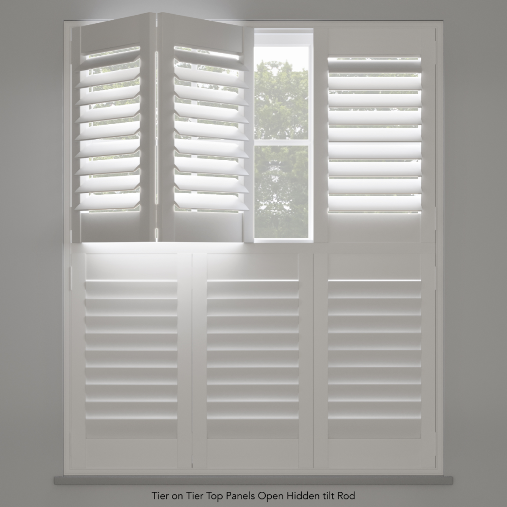 silk white tier on tier shutter