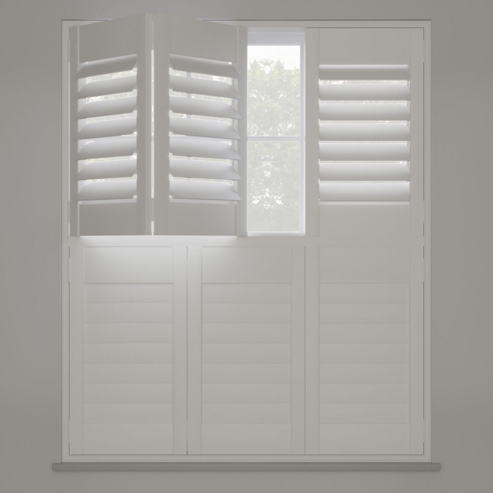 Silk White Tier on Tier Shutter | Swift Direct Blinds