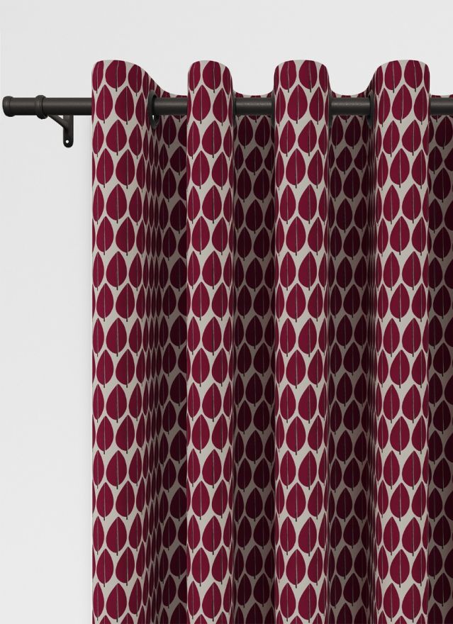 Red Patterned Curtains Red Curtains, Made To Measure | Swift Direct